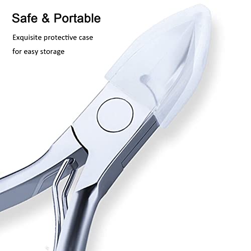 Podiatrist Nail Clippers, Professional Thick & Ingrown Toenail Clippers for Men & Seniors,Pedicure Clippers Toenail Cutters, Super Sharp Curved Blade Grooming Tool