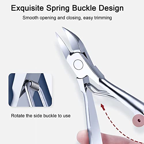 Podiatrist Nail Clippers, Professional Thick & Ingrown Toenail Clippers for Men & Seniors,Pedicure Clippers Toenail Cutters, Super Sharp Curved Blade Grooming Tool