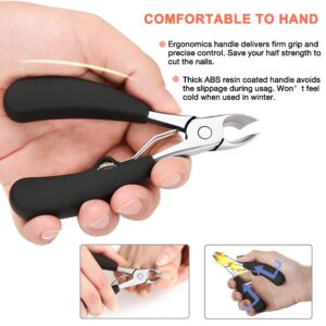 BEZOX Thick Toenail Clippers for Seniors - Large Toe Nail Clippers for Thick Nails, Precision Comfort Grip Long Handle Fingernail Clippers, Effortless Trimming Nail Cutter - Premium Stainless Steel