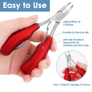 Modacraft Podiatrist Toenail Clippers, Professional Thick & Ingrown Toe Nail Clippers for Men Seniors, Ingrown Toenail Treatment Removal Kit with Nail Cutter Super Sharp Blade Soft Anti-slip Handle