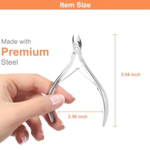 THRAU Cuticle Trimmer, Newly Upgraded Cuticle Nipper, Safe and Sharp Cuticle Cutter Clipper for Perfect Pedicure, Comfortable Grip and Easy to Carry