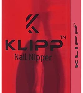 Toe Nail Clippers for Thick Nails – KLIPP Toenail Clippers Ingrown and Cuticle Nipper Trimmer Made of Rustproof Stainless Steel with Short Curved Blades, Ergonomic TPU Grips and Dual Spring Mechanism