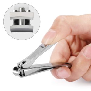 Nail Clippers - fingernail and toenail Clipper for Men and Women – Mens Nail Cutter Trimmer for Toe Nail and Finger Nail with Nail File and & Slant Tweezers