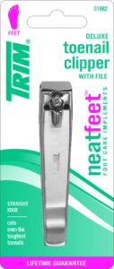 trim straight edge toenail clipper with file, 0.94 ounce