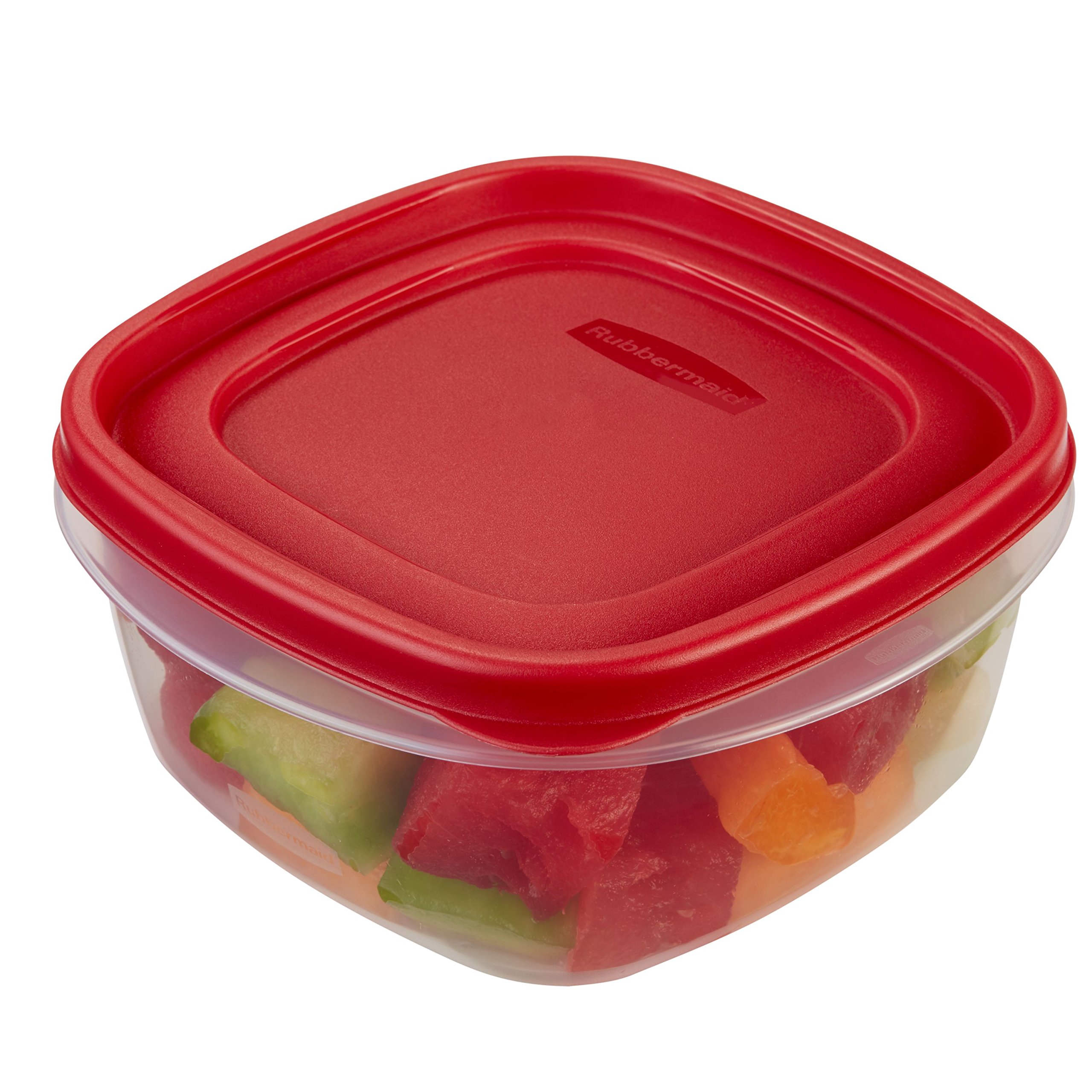 Rubbermaid Easy Find Lids Food Storage and Organization Containers, Set of 2 (4 Pieces Total), Racer Red