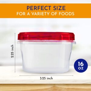 Soup Freezer Food Storage Containers With Screw On Lids [16 Oz -10 Pack] Reusable Plastic Container leak proof, Airtight, Stackable, Microwave Safe BPA Free