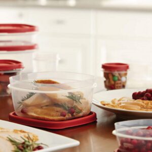 Rubbermaid 2063703 Easy Find Lid Storage Container, BPA Free, Red