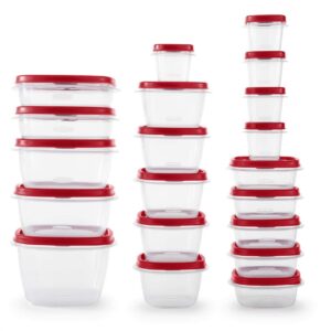 Rubbermaid 2063703 Easy Find Lid Storage Container, BPA Free, Red