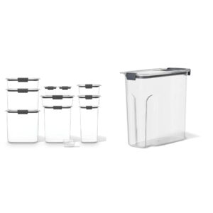 rubbermaid brilliance food storage containers and cereal container bundle (set of 11)