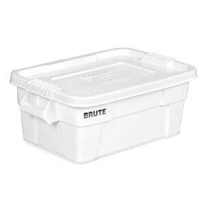 rubbermaid fg9s3000wht brute tote - 27-7/8 x 17-3/8 x 10-11/16 - white - lot of 6