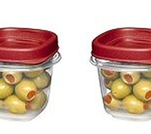 Rubbermaid 1776477 1/2 Cup Square Food Storage Containers 2 Count