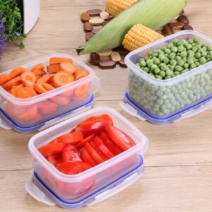 Utopia Kitchen Plastic Food Storage Container Set with Airtight Lids - Pack of 18 (9 Containers & 9 Snap Lids) - Reusable & Leftover Food Lunch Boxes - Leak Proof, Freezer & Microwave Safe