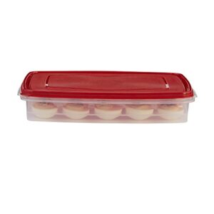 rubbermaid specialty plastic egg keeper food storage container , red