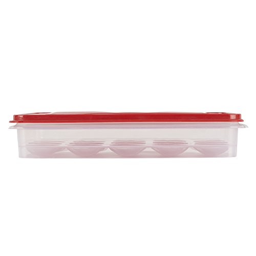 Rubbermaid Specialty Plastic Egg Keeper Food Storage Container , Red