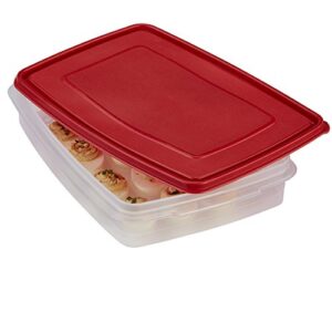 Rubbermaid Specialty Plastic Egg Keeper Food Storage Container , Red