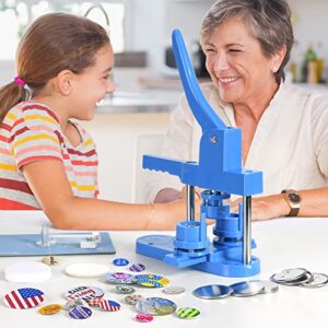 Button Maker Machine Multiple Sizes (1+1.25+2.25 Inch) with 300 buttons - includes Photo Button Making Tutorial and Cutting Mat- Easy Heavy Duty DIY Button Maker for Kids and Adults (COCCONELLI)