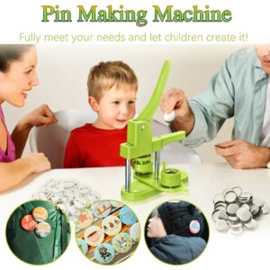 Button Maker Machine Pin Press Machine, Button Badge Maker Machine 58mm (2.25in), Installation-Free Pin Badge Making Machine with 100 pcs Button Making Supplies & Circle Cutter