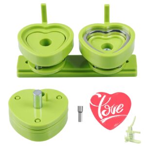 happizza button maker heart-shaped mold, heart shape interchangeable die mold button maker mould suitable for slide rail button maker machine pin maker machine button press