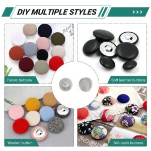 POWLAB Fabric Button Maker Machine,Button Maker Handmade Fabric Covered Button DIY Tool,Upholstery Fabric Covered Button Maker Kit with 300 Pcs Buttons and 3 Molds (18, 25, 30mm) for Clothes,Doll