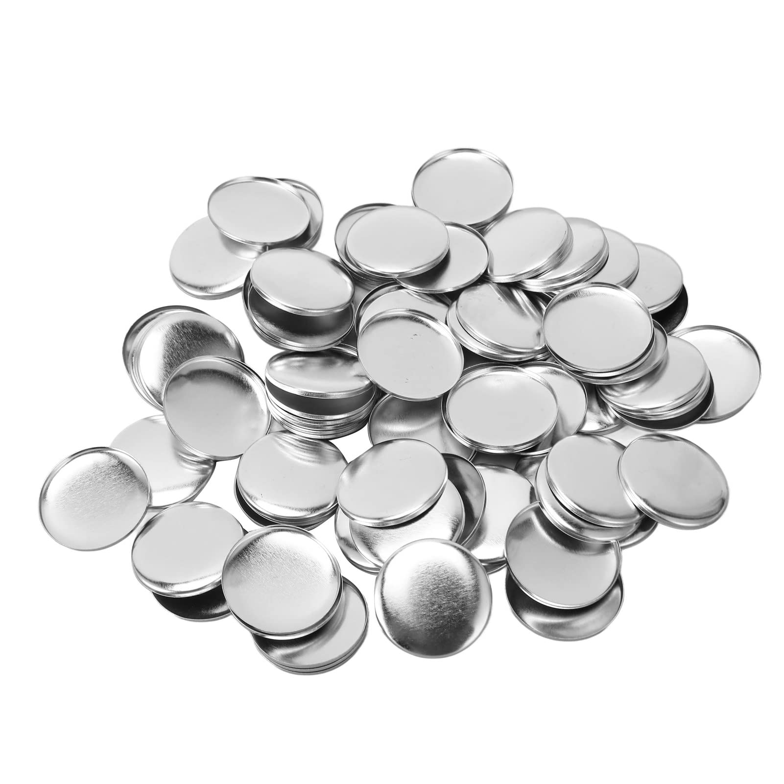 100 Sets Blank Button Making Supplies, DIY Pin Back Button Parts for Button Maker Machine Round Badge Pin Button Parts, includes Metal Cover, Plastic Button Back Cover, Clear(32mm/1.25 inch)