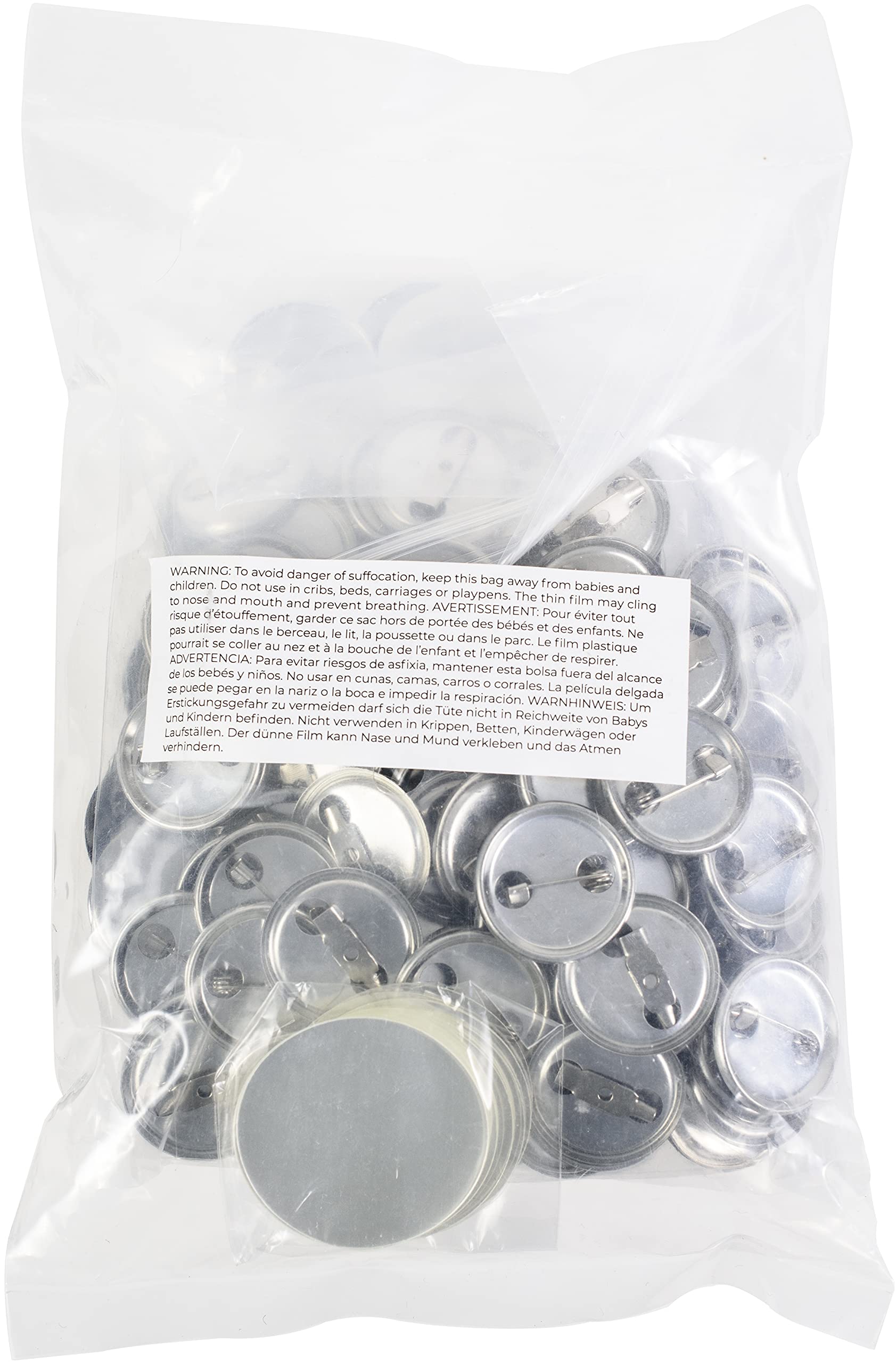 We R Memory Keepers Button Press Refill 100 Pack Small 25mm, Create DIY Custom Buttons for Backpacks, Purses, Bags, Pins, Badges, Keychains, and More