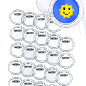 25 Sets Button Maker DIY Button Pins, Clear Acrylic Button Pin Badge for Crafts Supplies, School Projects (2.36 Inch)