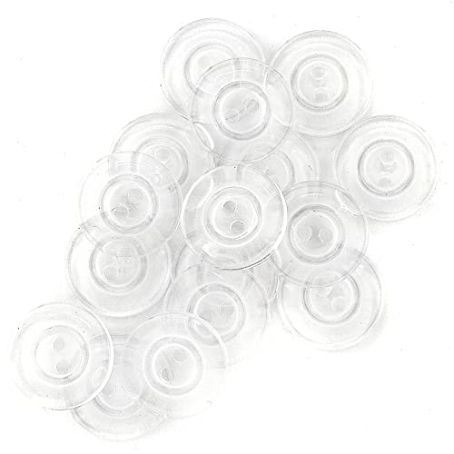 Dritz Transparent, 17mm, 16 pcs Inner Buttons, Clear Count