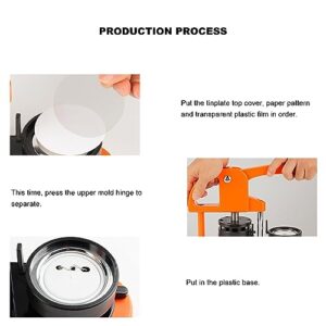 Button Maker Machine, Multiple Sizes 1+1.25+2.25 Inch DIY Pins Badge Button Pressing Machine, Badge Punch Press with 100pcs Button Parts, Circle Cutter, Magic Book (32mm)