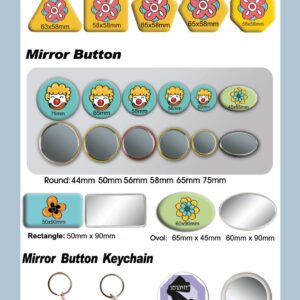 Asc365 3" 75mm Rubber Badge Button Parts for Maker Machine DIY