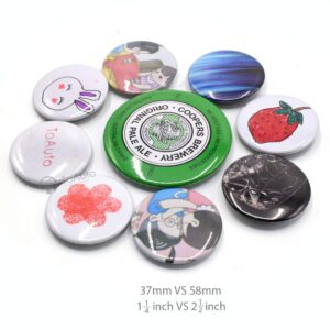 100 Sets Pin Back Button Parts for Badge Maker Machine Button Made DIY Crafts and Children's Craft Activities (32mm 1¼ inch)