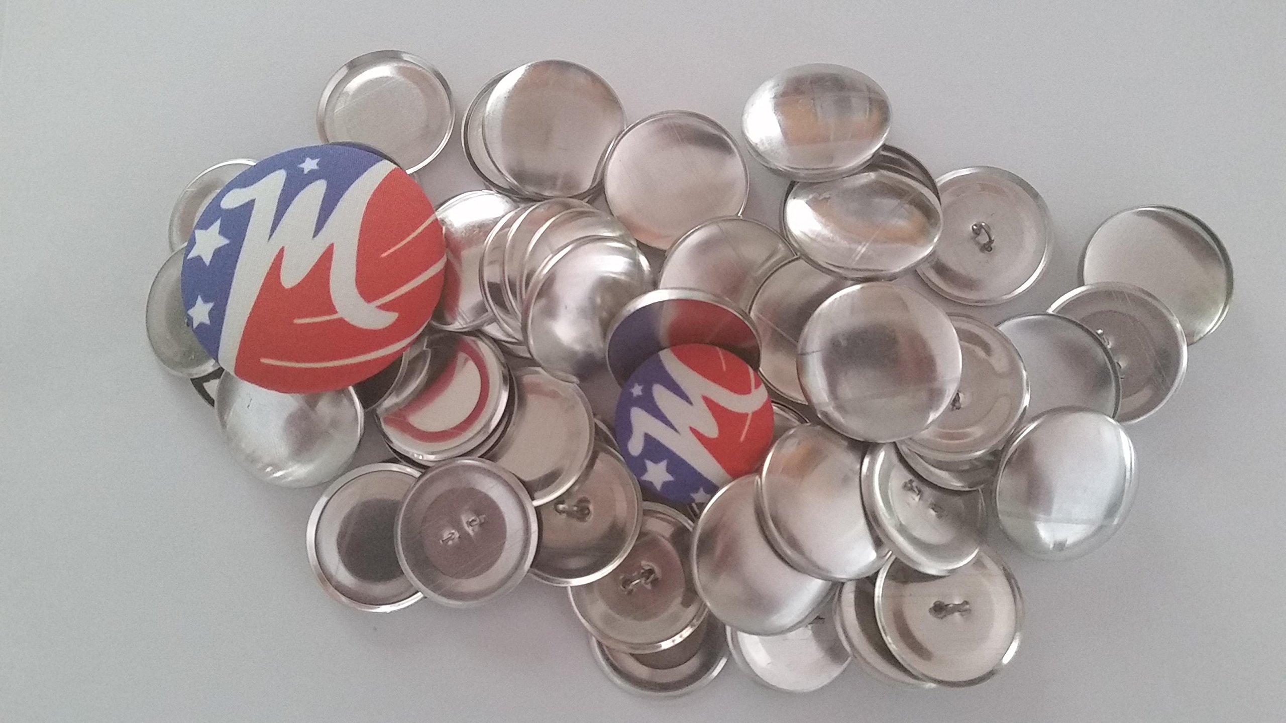 100 Buttons to Cover - Made in USA - Self Cover Buttons with flat backs - size 45 with Tool