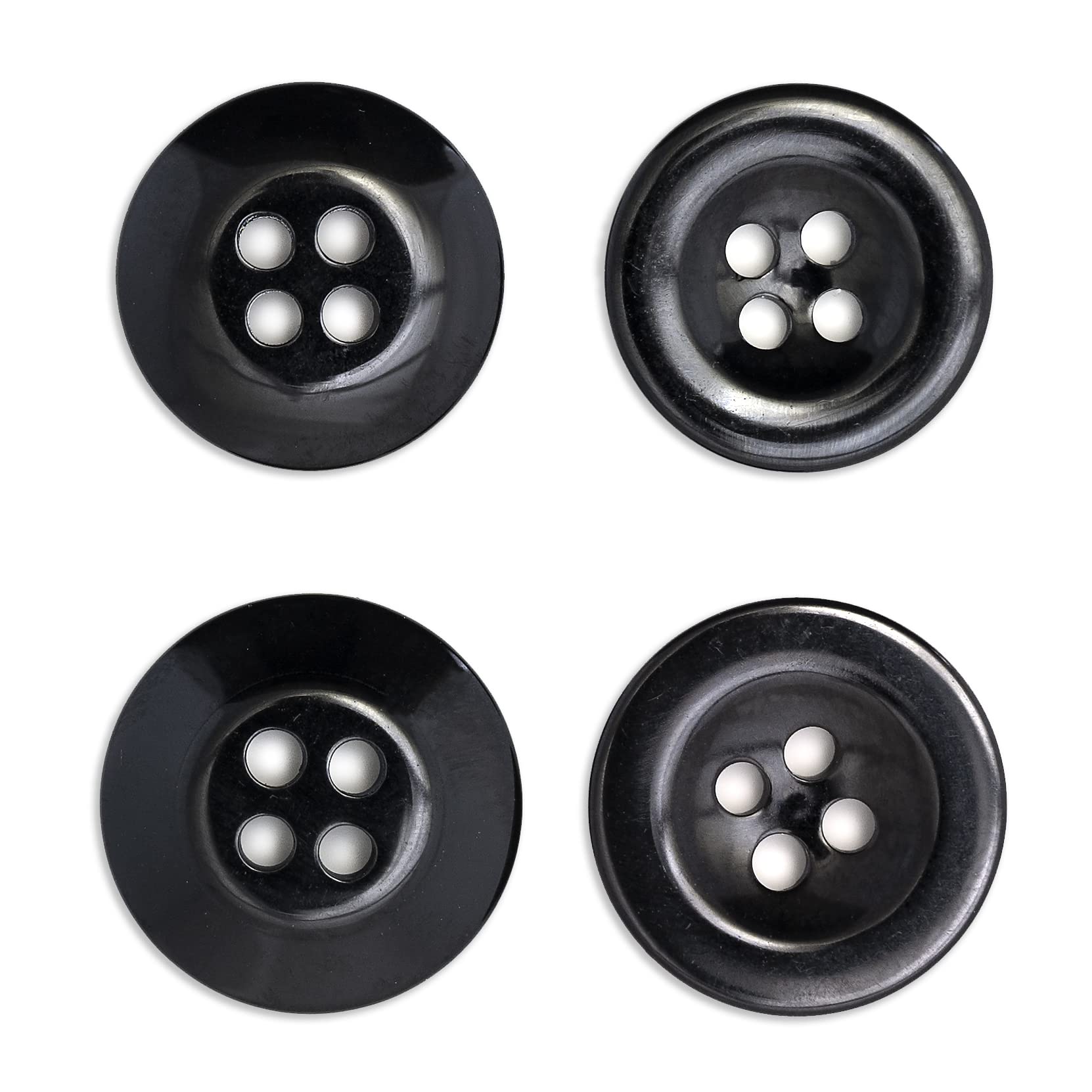 Dritz 15mm and 17mm Black Waistband Buttons, 10 Count (Pack of 1)