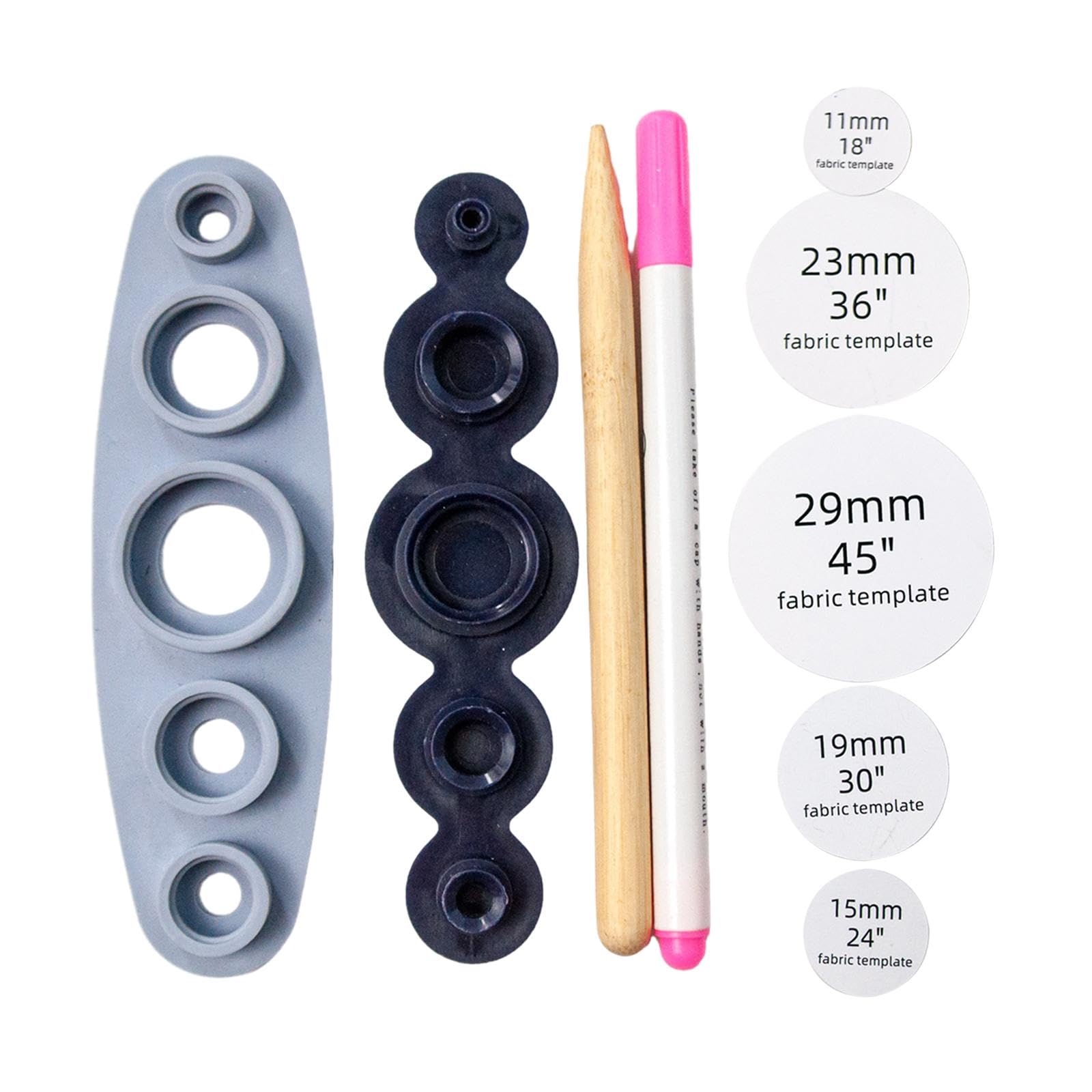 rockible Button Maker Machine DIY Button Craft Set Flat Back Button Covers DIY Button Craft Fabric Covered Buttons Handmade Cover Button for Luggage