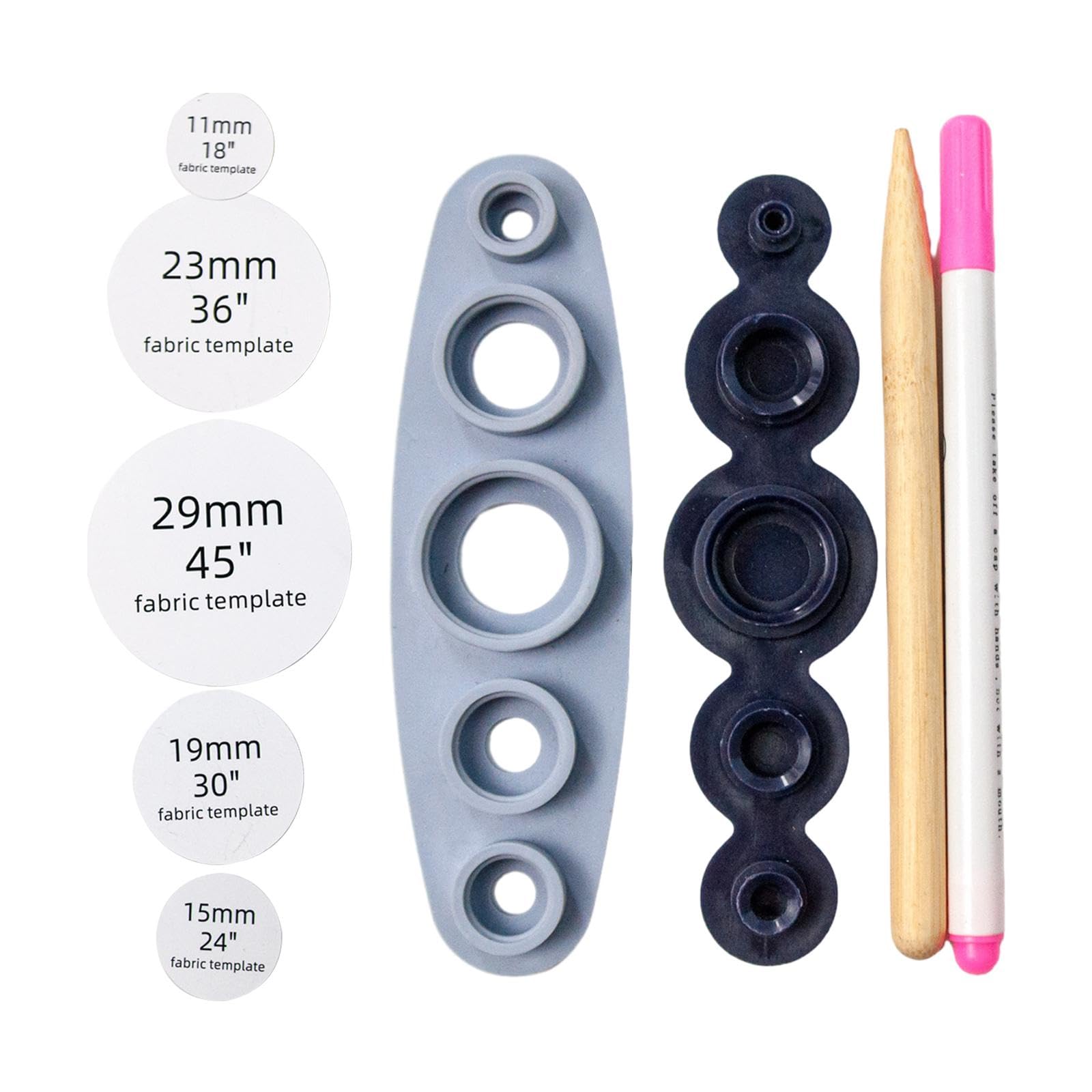 rockible Button Maker Machine DIY Button Craft Set Flat Back Button Covers DIY Button Craft Fabric Covered Buttons Handmade Cover Button for Luggage