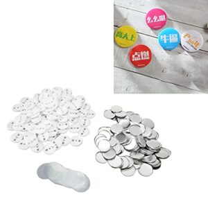 100sets Round Badge Button Parts,Blank Button Making Supplies Metal Button Pin Badge Kit Button Pin Badge Kit Button Supplies Button Parts for Button Maker Machine for DIY Craft (44MM)