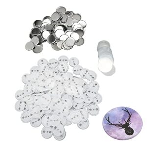 100sets Round Badge Button Parts,Blank Button Making Supplies Metal Button Pin Badge Kit Button Pin Badge Kit Button Supplies Button Parts for Button Maker Machine for DIY Craft (44MM)