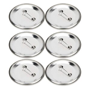 100 Sets Blank Button Making Supplies, DIY Pin Back Button Parts for Button Maker Machine Round Badge Pin Button, Includes Metal Cover, Plastic Button Back Cover, Clear Film(56mm/2.2in)