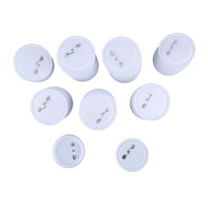 100 Sets Pin Button Parts, 2.3in Button Supplies for Button Maker Machine 58mm, Round Badge Blank Button Pins with Plastic Button Pin Back Cover, Metal Cover, Clear Film