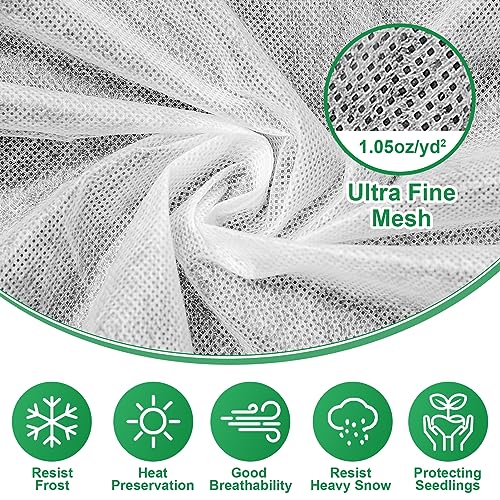 GonLei 2Pack 10X25 FT Plant Covers Freeze Protection1.05oz Garden Cover Plant Floating Blankets Row Cover,Winter Plants Frost Blanket for Outdoor,Plants Cloth Freeze Protection Fabric