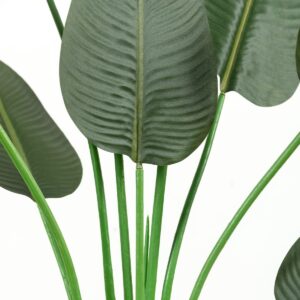 Hobyhoon 2PCS 5.6 ft Artificial Bird of Paradise Tall Silk Palm Tree in Pot Faux Plants Tropical Leaves Banana Tree for Modern Home Indoor Outdoor Office Decor