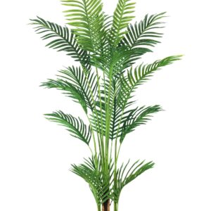 HAIHONG 4.5FT Artificial Palm Tree,Faux Areca Palm Plant with Real Touch Leaves and Adjustable Branches,Fake Tropical Palm Tree for Home Office Indoor Outdoor Modern Decoration