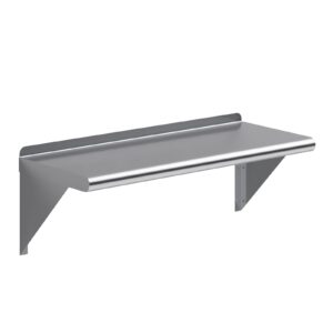 12" x 30" stainless steel wall shelf | nsf certified metal shelving