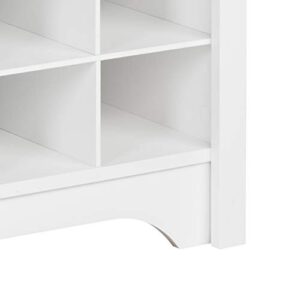 60 inch Shoe Cubby Console , White