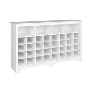 60 inch Shoe Cubby Console , White