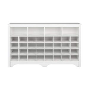 60 inch Shoe Cubby Console , White