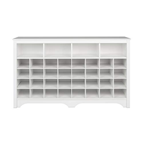 60 inch Shoe Cubby Console , White