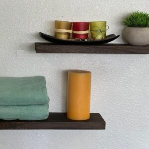 DAISY'S FINDINGS Floating Shelves for Wall | 1 Rustic Wood Shelf for Wall | Floating Shelves for Bathroom, Floating Wall Shelves for Living Room, Bedroom, Kitchen, Office