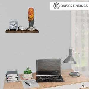 DAISY'S FINDINGS Floating Shelves for Wall | 1 Rustic Wood Shelf for Wall | Floating Shelves for Bathroom, Floating Wall Shelves for Living Room, Bedroom, Kitchen, Office