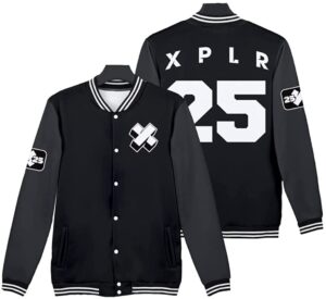 xplr maroon letterman jackets merch print buttons jackets sam and colby hoodies men women's sweatshirt (jl02341a01,s)