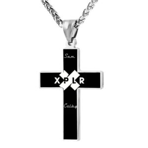 dhcute sam xplr colby necklace fashion cross pendant religion faith unisex neck chain hip hop style cool choker one_size